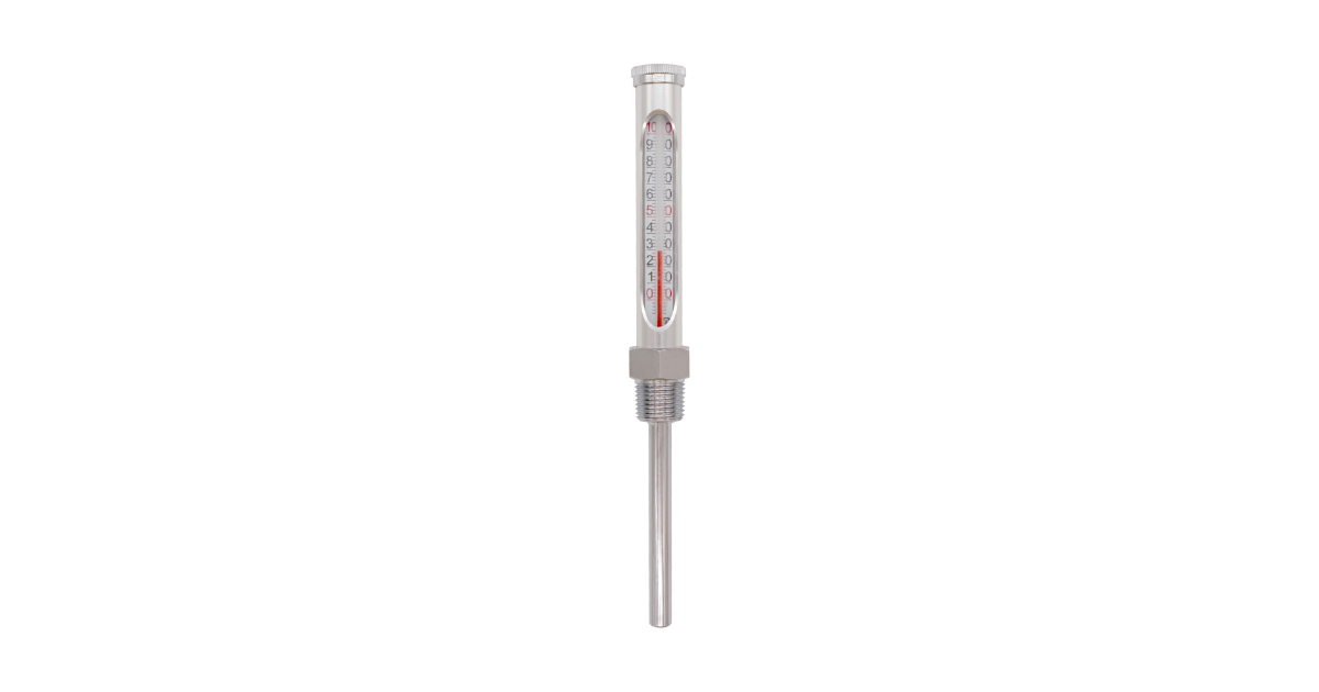 Metal Sleeve Type Industrial Glass Thermometer | SJ Gauge