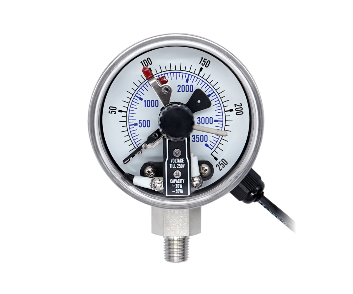 Electric Contact Pressure Gauge 3 Inch for Industrial Control | SJ Gauge